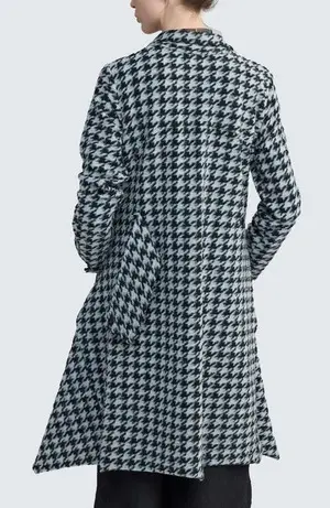 LUUKAA Zaria Houndstooth Long Jacket
