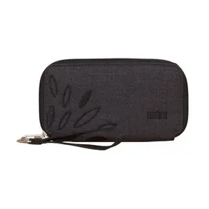 HAIKU Intrepid Rfid Blocking Wristlet Black In Bloom