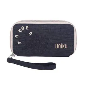 HAIKU Intrepid Rfid Blocking Wristlet Black Morel