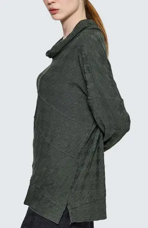 LUUKAA Fleuris Cowl-neck Blouse - Olive