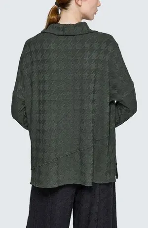 LUUKAA Fleuris Cowl-neck Blouse - Olive