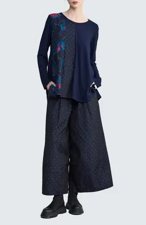 LUUKAA Nova Cropped Wide-leg Pants