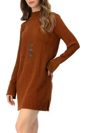 IVONNE Knitted Short Dress With Necklace