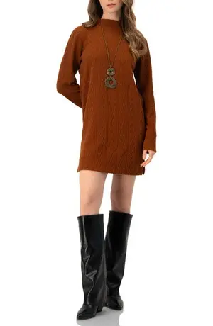 IVONNE Knitted Short Dress With Necklace