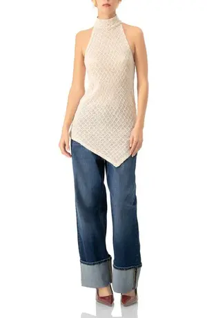 IVONNE Knit Halter Sleeveless Top