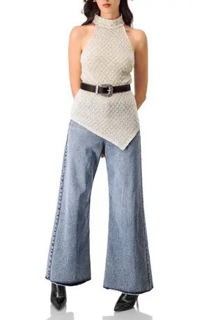 IVONNE Knit Halter Sleeveless Top
