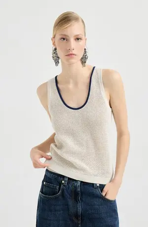 Brunello Cucinelli Net Knit Top