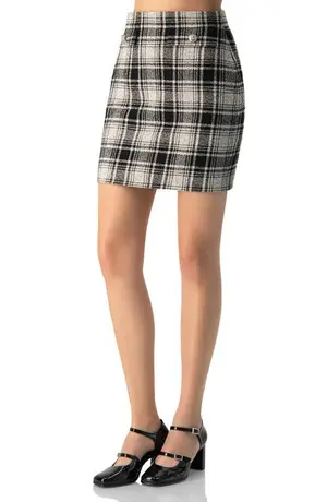 IVONNE Checkered Mini Skirt