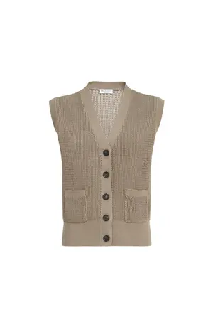 Brunello Cucinelli Sparkling Cotton Cardigan - Walnut
