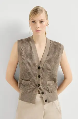 Brunello Cucinelli Sparkling Cotton Cardigan - Walnut