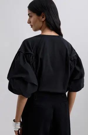 SCALPERS Poplinpuff Tee - Black