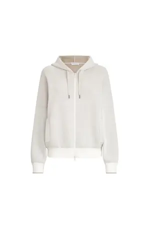 Brunello Cucinelli Honeycomb Stitch Zip-up Hoodie