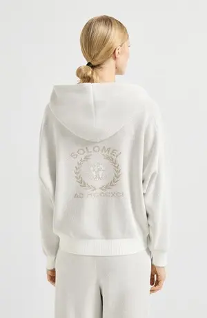 Brunello Cucinelli Honeycomb Stitch Zip-up Hoodie