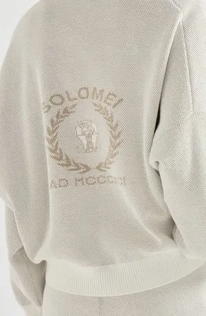 Brunello Cucinelli Honeycomb Stitch Zip-up Hoodie - Panama