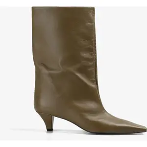 SCALPERS Leather Boots With Gathered Shaft