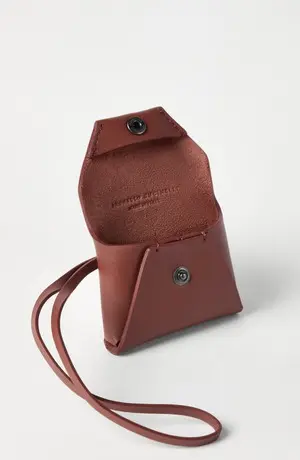 Brunello Cucinelli Calfskin Bag Charm - Red