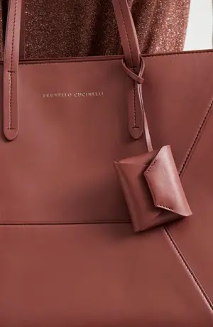Brunello Cucinelli Calfskin Bag Charm - Red
