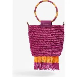 SCALPERS Raffia Handbag With Fringe