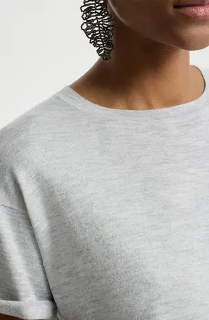 Brunello Cucinelli Cashmere And Silk Lightweight Sweater - Light Grey