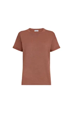 Brunello Cucinelli Cashmere And Silk Lightweight Sweater - Orange