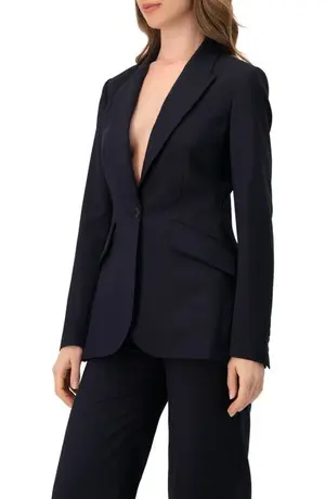 IVONNE Tailored Notched Lapel Single-button Blazer