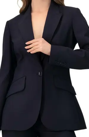 IVONNE Tailored Notched Lapel Single-button Blazer