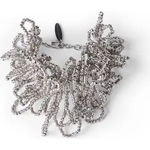 Brunello Cucinelli Hematite And Sterling Bracelet - Silver