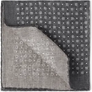 Brunello Cucinelli Pocket Square With Pattern - Anthracite