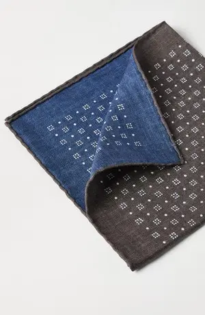 Brunello Cucinelli Pocket Square With Pattern - Hazelnut