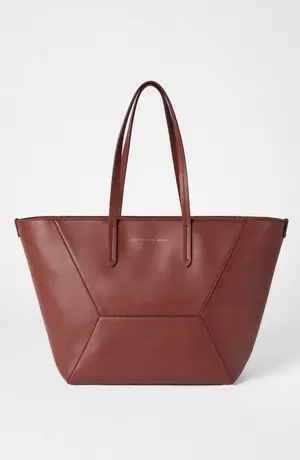 Brunello Cucinelli Calfskin Duo Tote Bag - Red