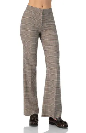 IVONNE Straight-leg Prince Of Wales Trousers - Multi-brown
