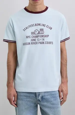 SCALPERS Bowling Tee - Burgundy