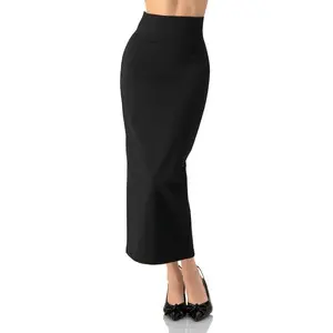 IVONNE Midi Pencil Skirt With Back Slit