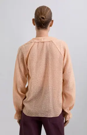 SCALPERS Leopard Frills Blouse
