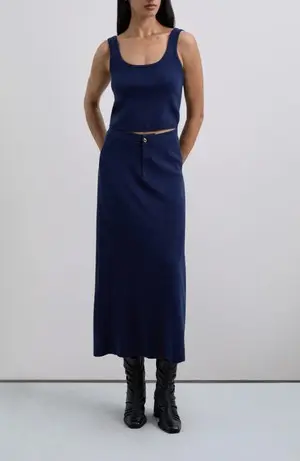 SCALPERS Casual Knit Top - Navy
