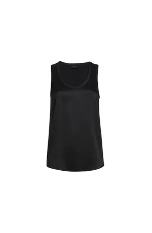 Brunello Cucinelli Satin Top - Black