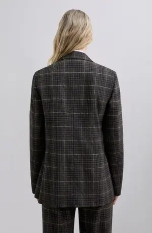 SCALPERS Checked Blazer - Browncheck