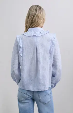 SCALPERS Striped Frill Shirt