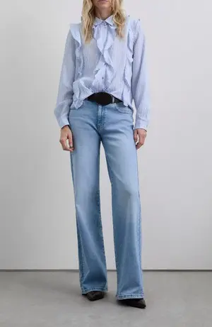 SCALPERS Striped Frill Shirt
