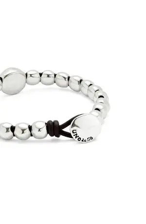 UNODE50 Leather And Beaded Bracelet