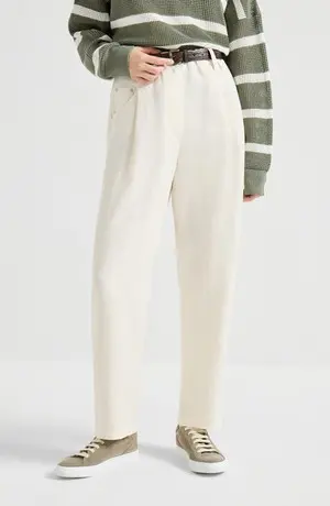 Brunello Cucinelli Fluid Twill Baggy Trousers