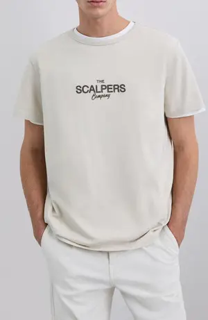 SCALPERS Brand Tee - Lightgrey