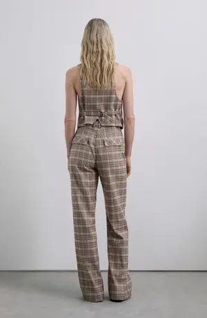 SCALPERS Plaid Suit Pants - Pinkcheck