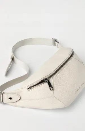 Brunello Cucinelli Soft Leather Belt Bag - Ivory