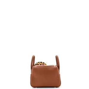 Hermès Lindy Quadrille Mini Bag Clemence With Canvas