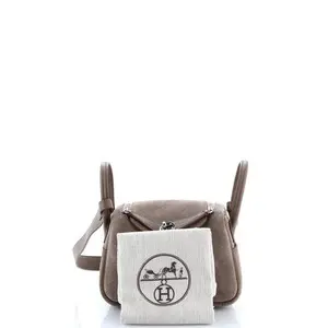 Hermès Lindy Bag Grizzly And Swift Mini - Grey