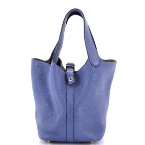 Hermès Picotin Lock Bag Clemence Pm - Blue