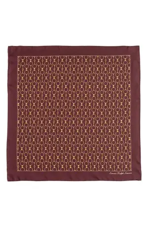 Ralph Lauren Printed Square Silk Scarf - Pinot Noir