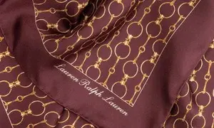 Ralph Lauren Printed Square Silk Scarf - Pinot Noir