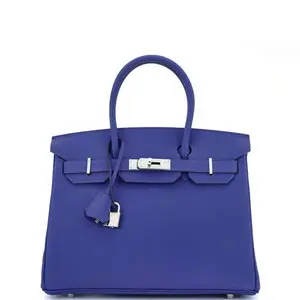 Hermès Birkin Handbag Epsom With Palladium Hardware 30 - Blue